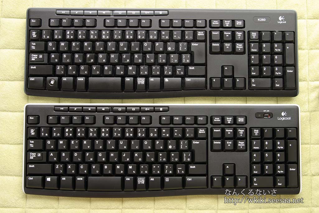 [PC] 13/09/15 Logicool K270・K260/MK260キーボード比較: なんくるないさ